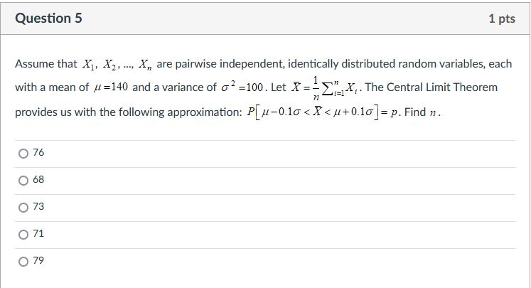 Solved Assume that X1,X2,…,Xn are pairwise independent, | Chegg.com