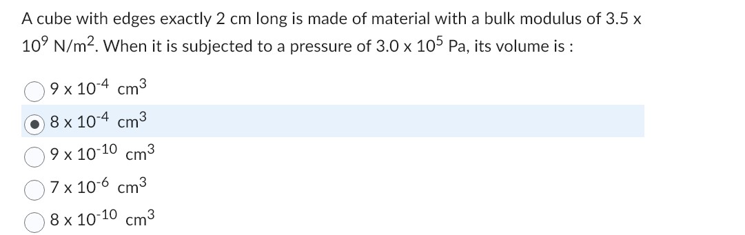 Solved A cube with edges exactly 2cm ﻿long is made of | Chegg.com