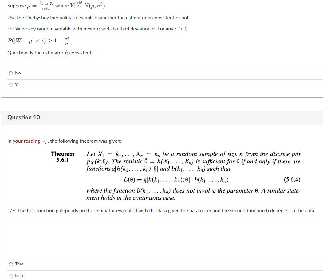 Solved Suppose μ^=n+1∑i=1nyi where Yi∼iidN(μ,σ2) Use the | Chegg.com