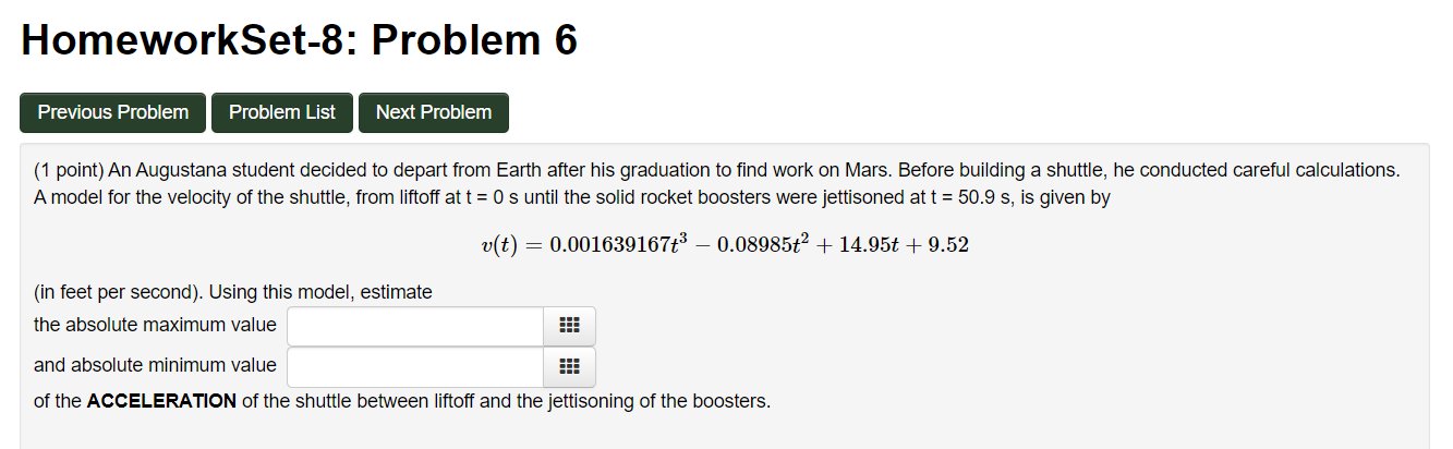 Solved Homework Set-8: Problem 6 Previous Problem Problem | Chegg.com