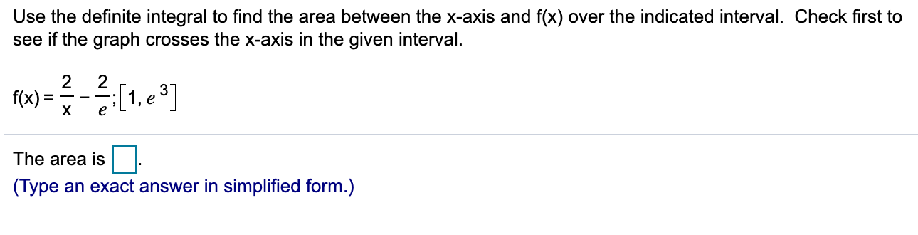 Solved Use the definite integral to find the area | Chegg.com