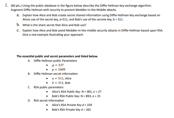 Solved (60 pts.) Using the public database in the figure | Chegg.com