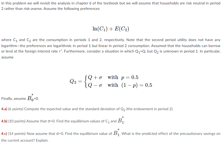 Solved In this problem we will revisit the analysis in | Chegg.com