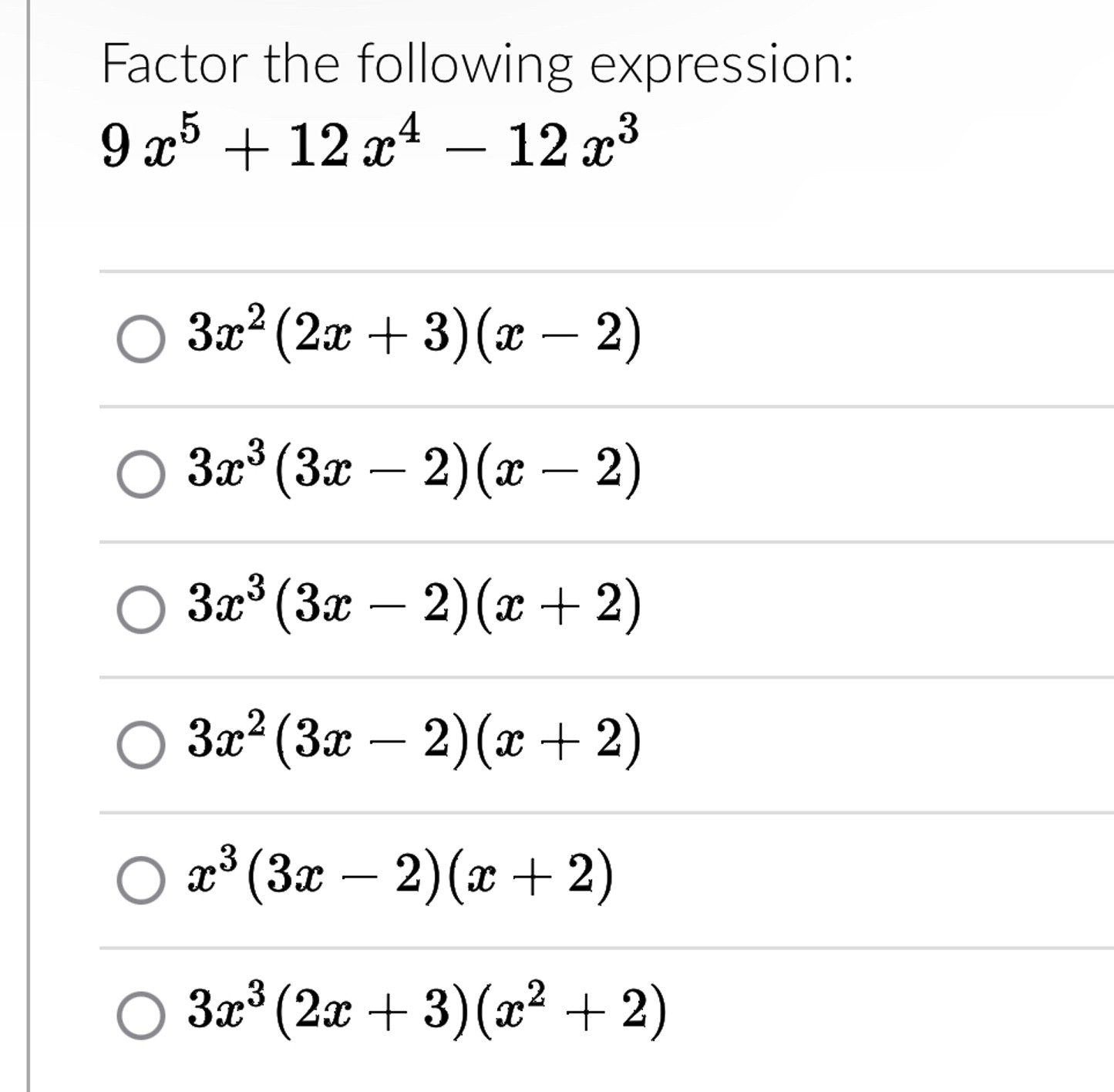 Solved Factor the following | Chegg.com