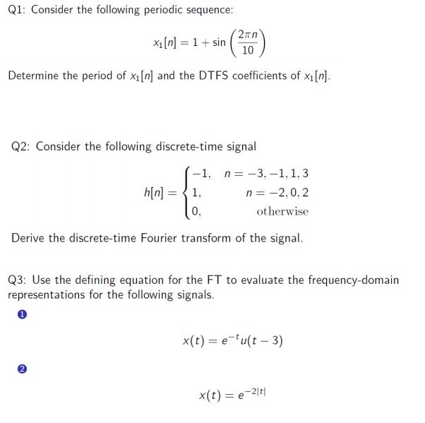 Solved Q1: Consider the following periodic sequence: 2n x1 | Chegg.com