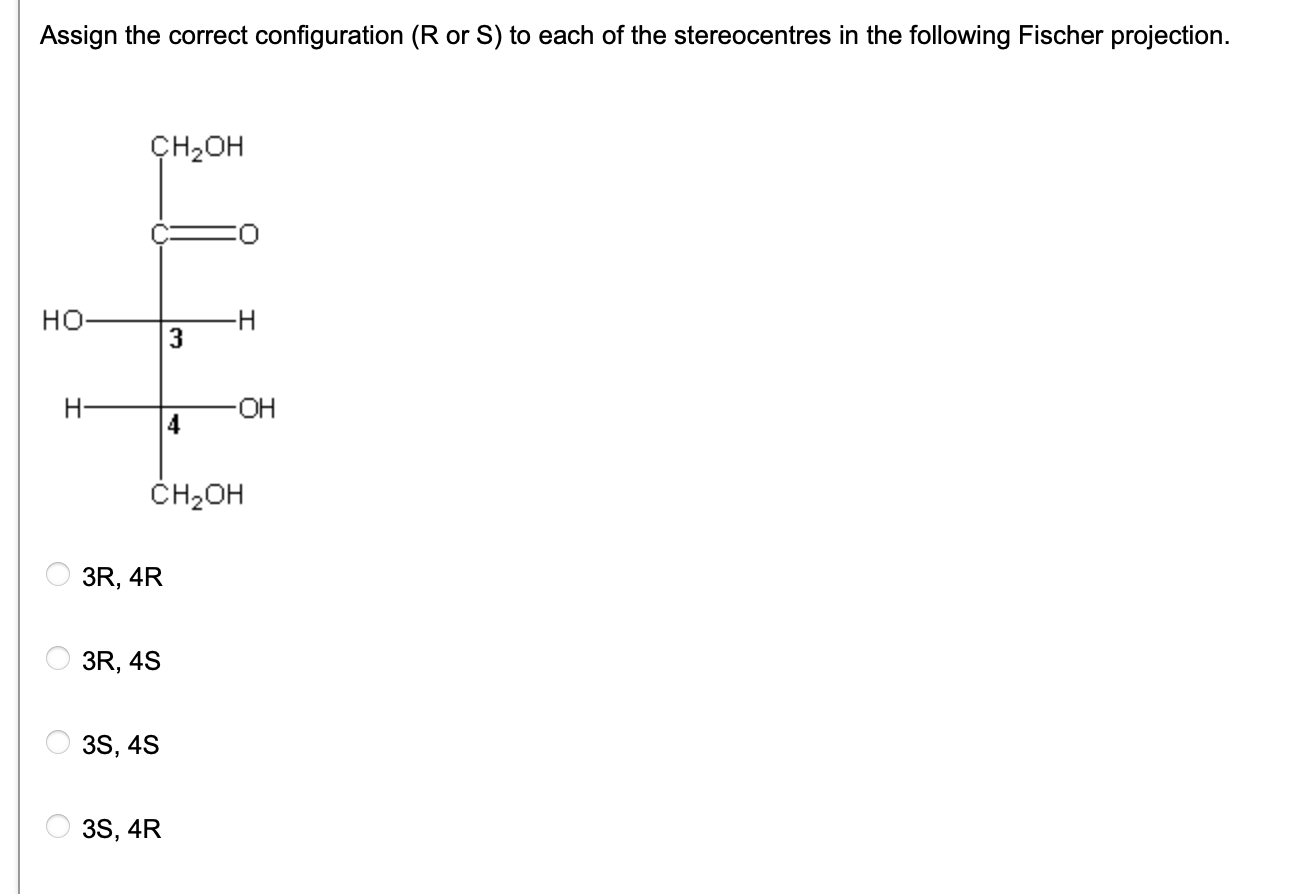 Solved Assign the correct configuration ( R or S ) to each | Chegg.com