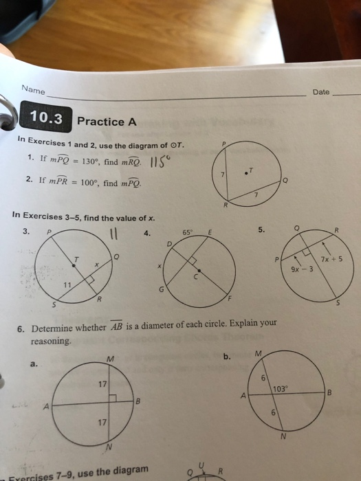 Solved Name Date 10.3 xercises 1 and 2, use the diagram of | Chegg.com Solved Name Date 10.3 xercises 1 and 2, use the diagram of | Chegg.com