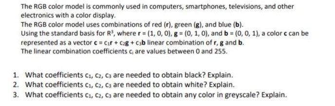 Solved Since Cant use links. The website for the RGB mixer | Chegg.com