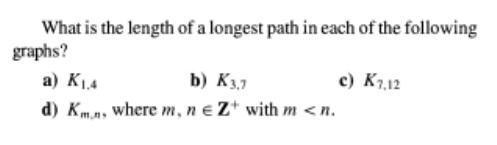 Solved What is the length of a longest path in each of the | Chegg.com