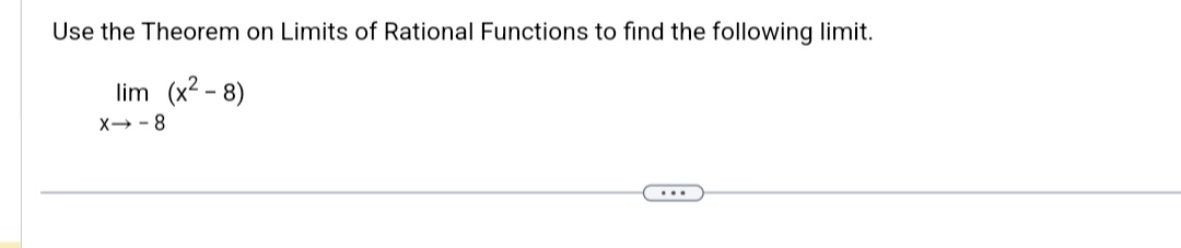 Solved Use the Theorem on Limits of Rational Functions to | Chegg.com