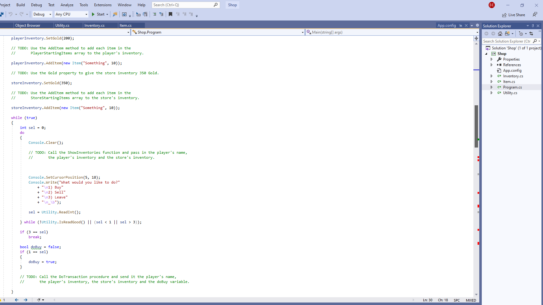 View Project Build Debug Test Analyze Tools | Chegg.com