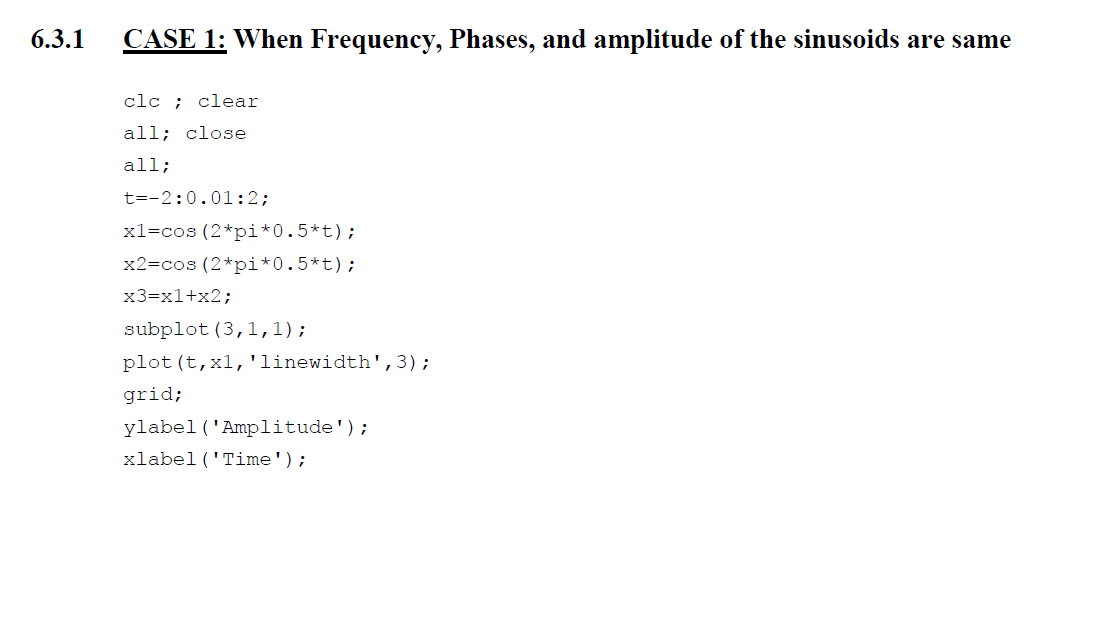 Solved Write a Octave Program three DT sinusoids (cosine | Chegg.com