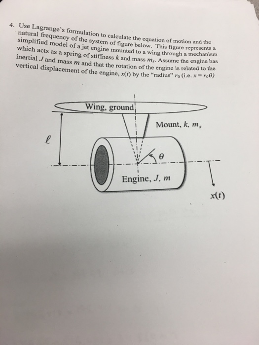 Solved Use Lagrange's formulation to calculate the equation | Chegg.com
