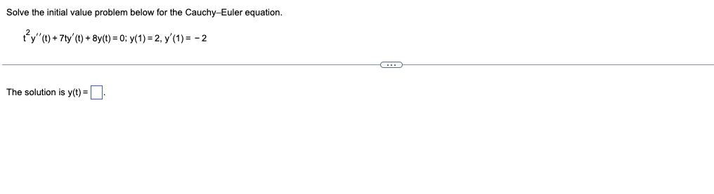 Solved Solve the initial value problem below for the | Chegg.com