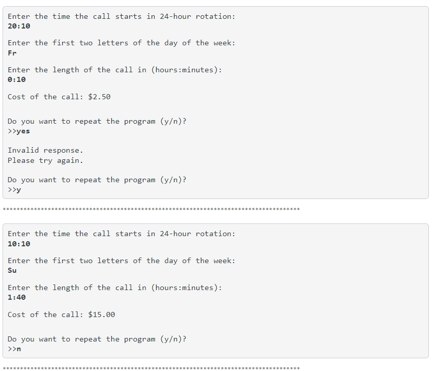 Solved Write a Python program that computes the cost of a | Chegg.com