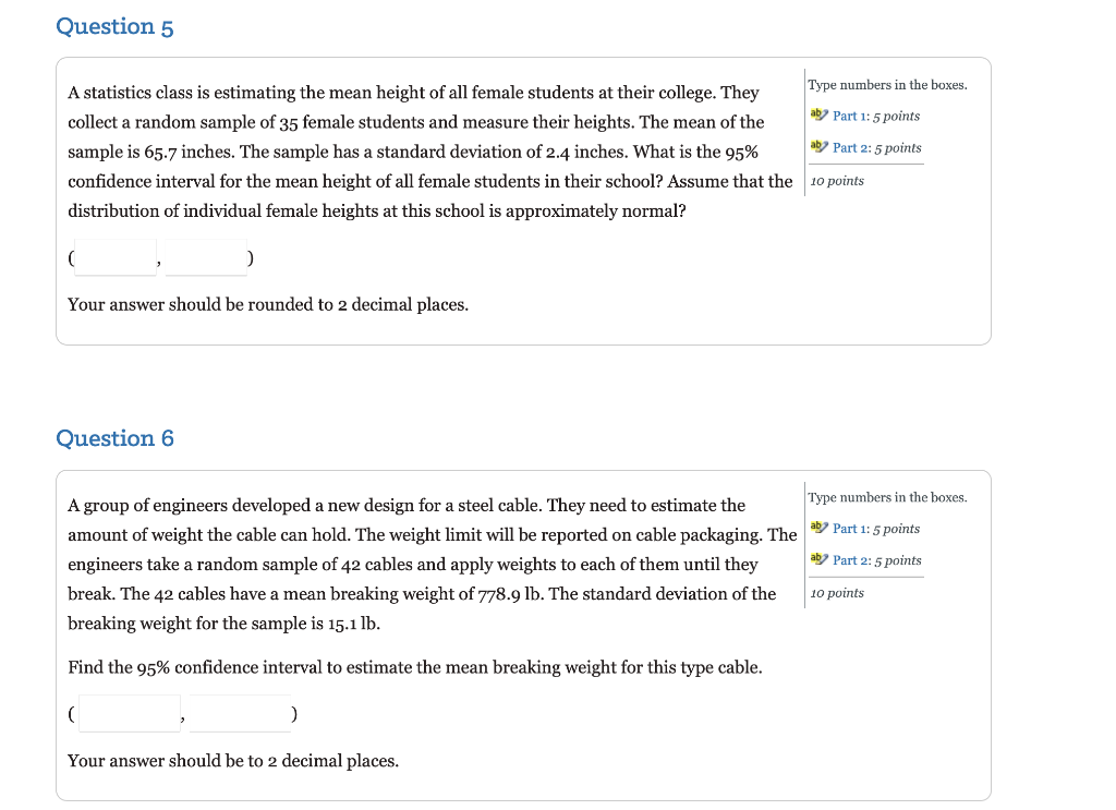 Solved A statistics class is estimating the mean height of | Chegg.com