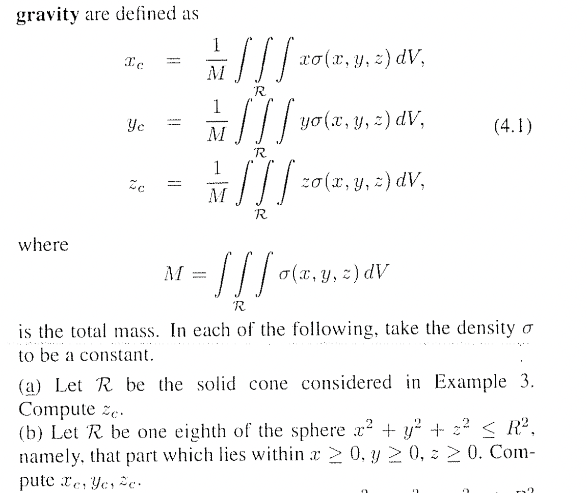 Solved 4. (Mass and center of gravity) First. read Exercise | Chegg.com