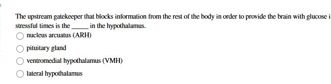 Solved The upstream gatekeeper that blocks information from | Chegg.com
