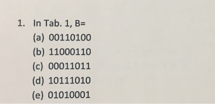 Solved Tab. 1(use 8-bit representation) Decimal Signed | Chegg.com