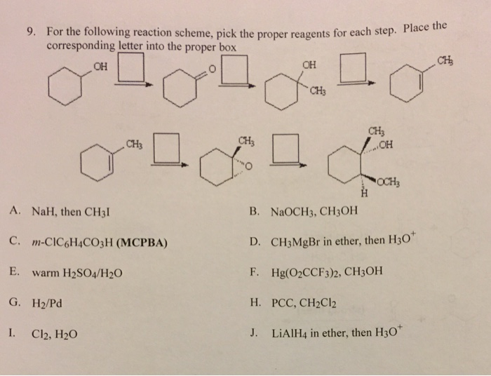 Solved Choose to complete the reaction of the following | Chegg.com