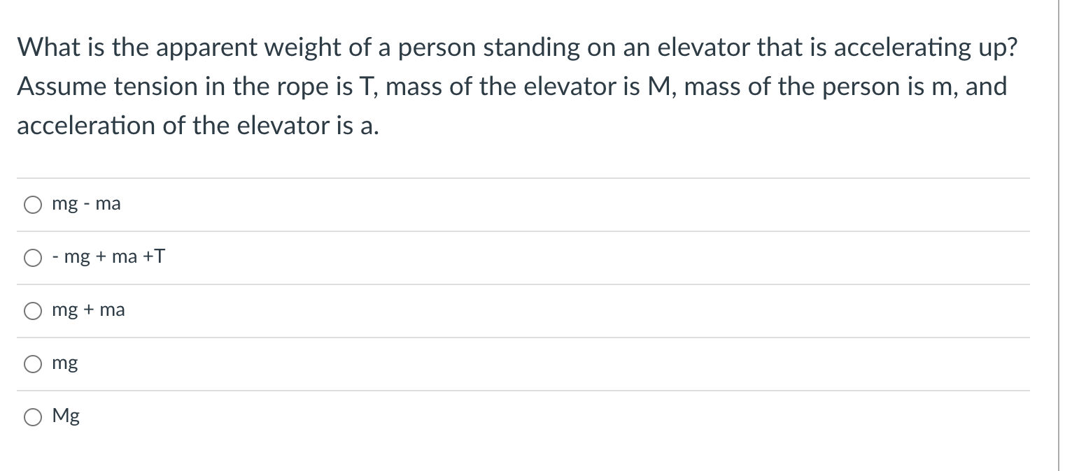 Solved What is the apparent weight of a person standing on | Chegg.com