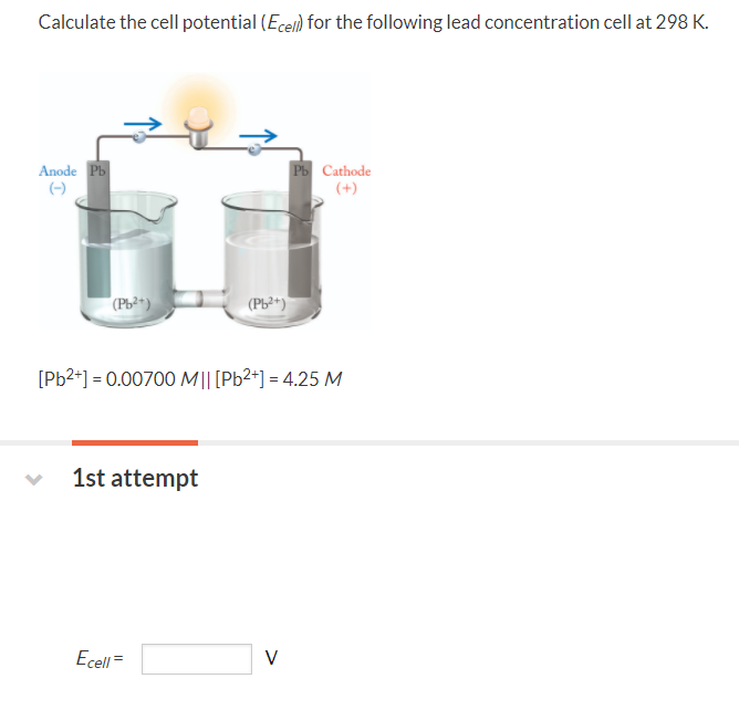 Solved Calculate The Cell Potential Ecell For