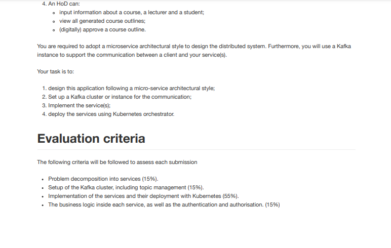 Assignment • Course Title: Distributed Systems and | Chegg.com