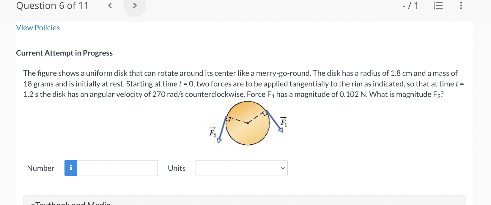 Solved The figure shows a uniform disk that can rotate | Chegg.com