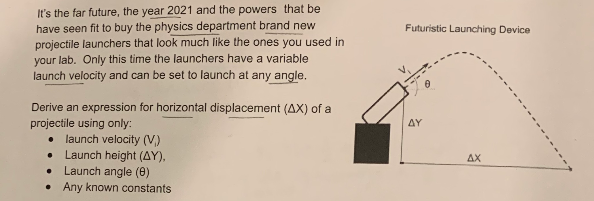 Solved I need help with deriving an expression for delta x | Chegg.com