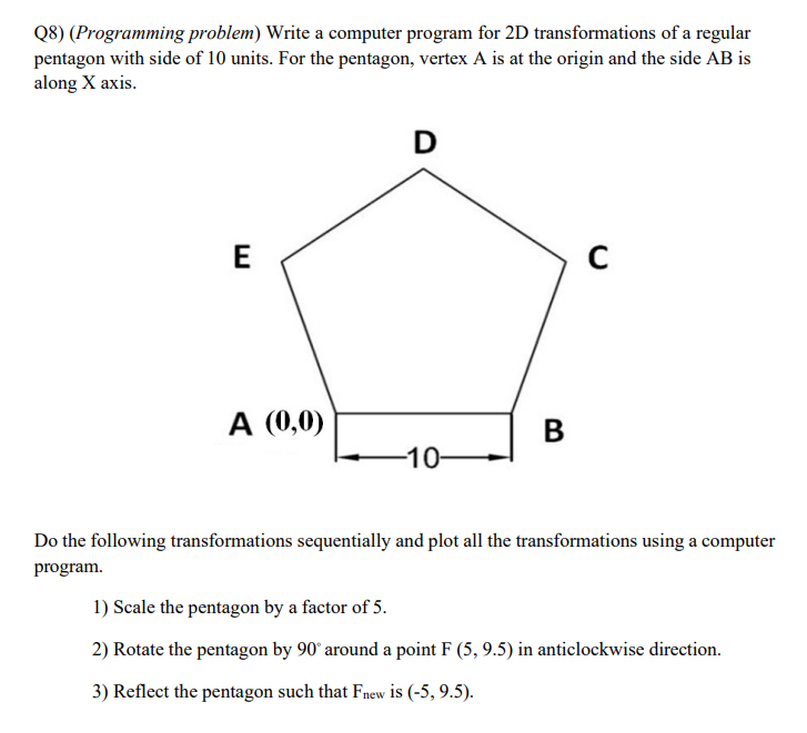 Solved Do the following transformations sequentially and | Chegg.com