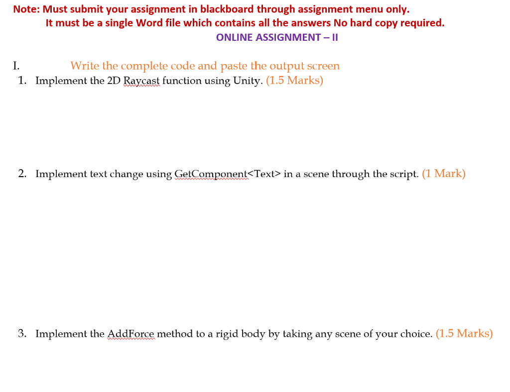 Solved Note: Must submit your assignment in blackboard | Chegg.com