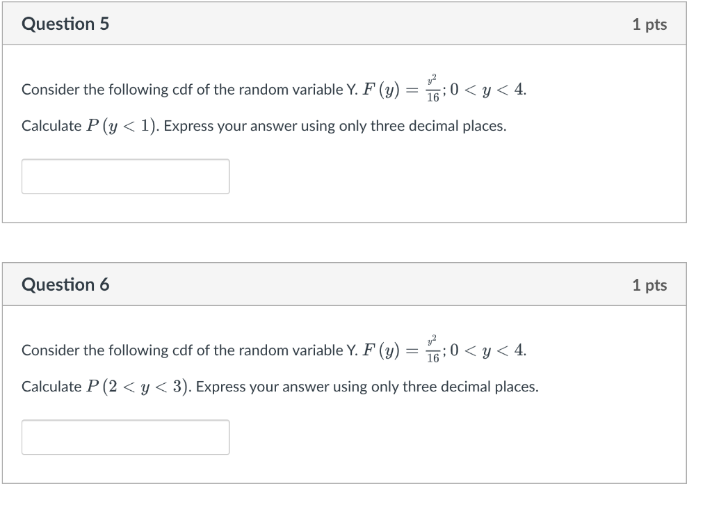 Solved Consider the following cdf of the random variable Y. | Chegg.com