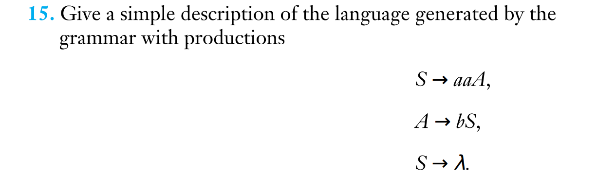 Solved 5. Give a simple description of the language | Chegg.com