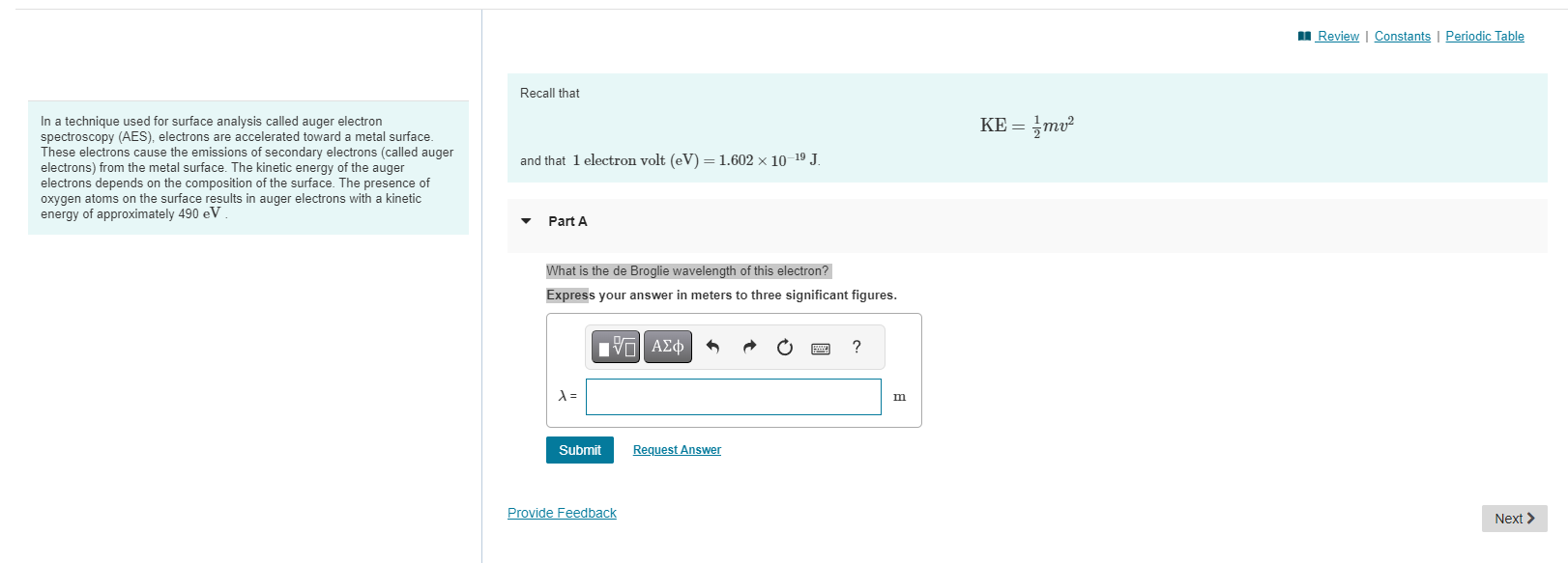 Solved In a technique used for surface analysis called auger | Chegg.com