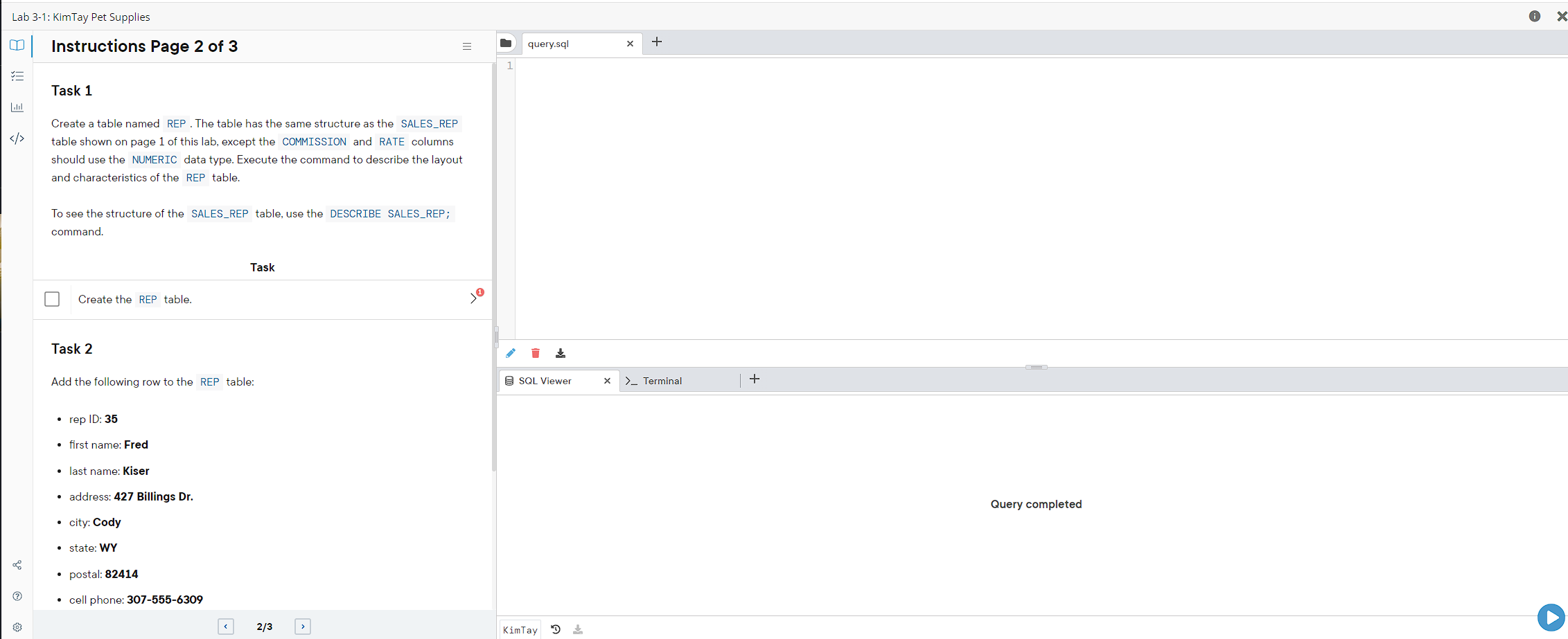 Solved Database Model: KimTay The management of KimTay Pet | Chegg.com