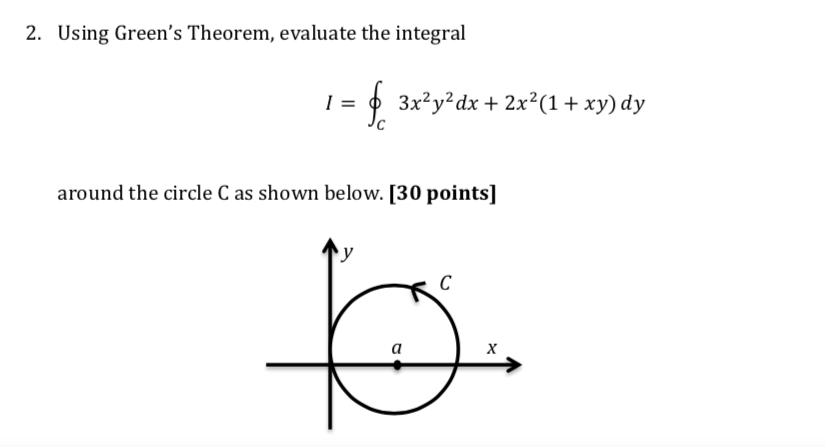 Solved 2. Using Green's Theorem, evaluate the integral I = $ | Chegg.com
