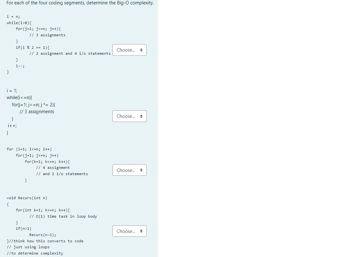 Solved For each of the four coding segments, determine the | Chegg.com