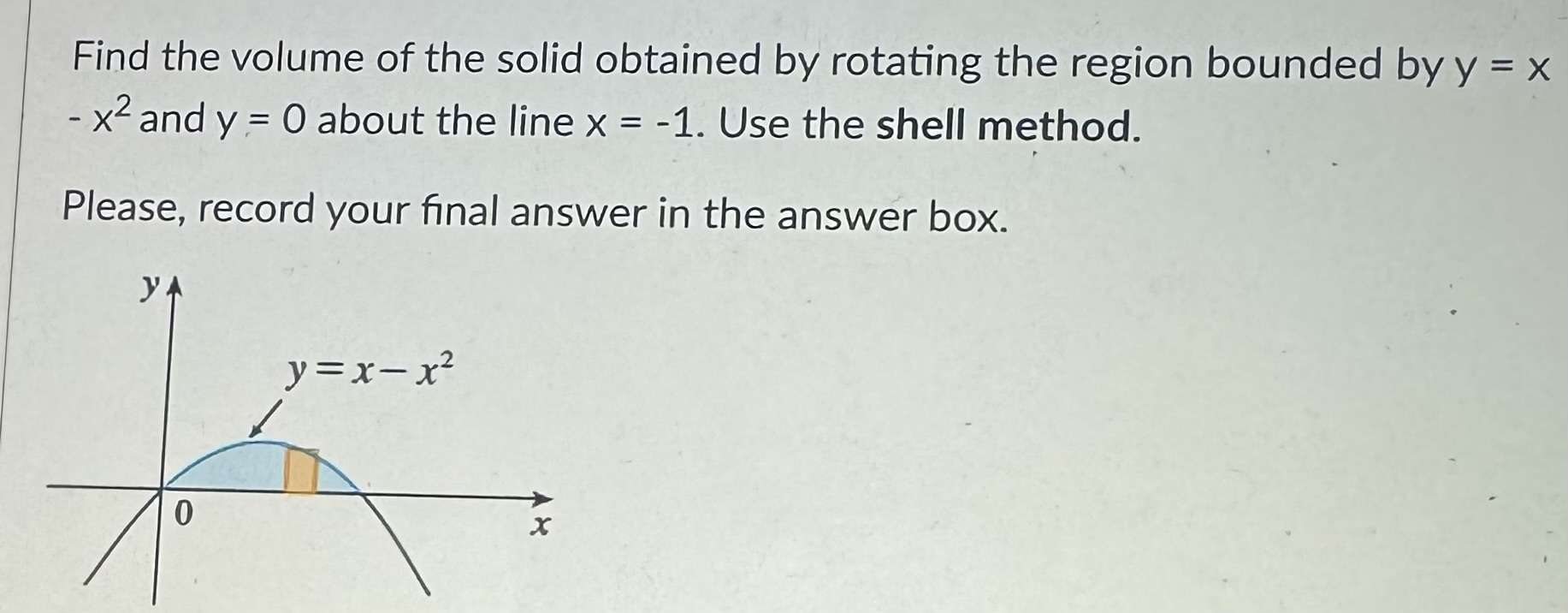 Solved Find the volume of the solid obtained by rotating the | Chegg.com