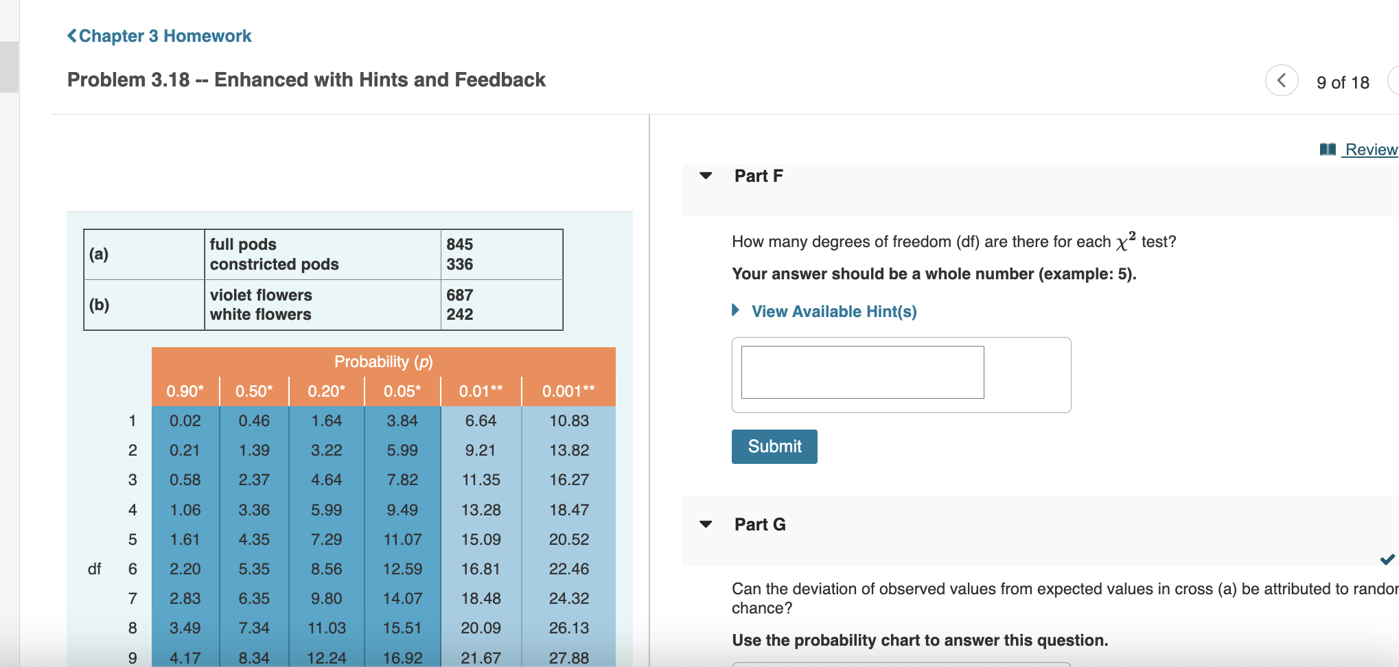 Solved Problem 3.18 - Enhanced with Hints and Feedback Part | Chegg.com