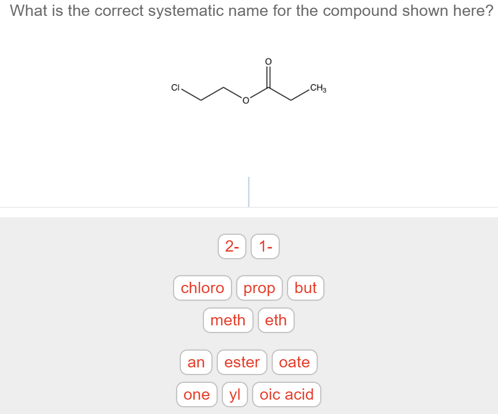 Solved What is the correct systematic name for the compound | Chegg.com