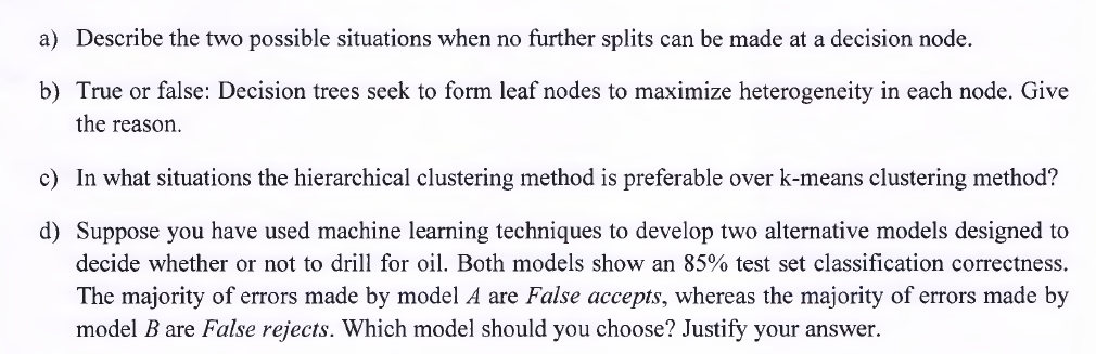 Solved a) Describe the two possible situations when no | Chegg.com