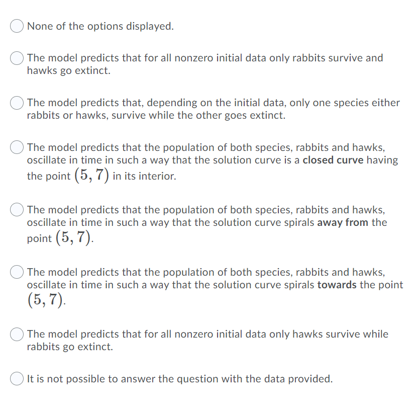 Solved Question 2 (5 points) Consider a predator prey system | Chegg.com Solved Question 2 (5 points) Consider a predator prey system | Chegg.com