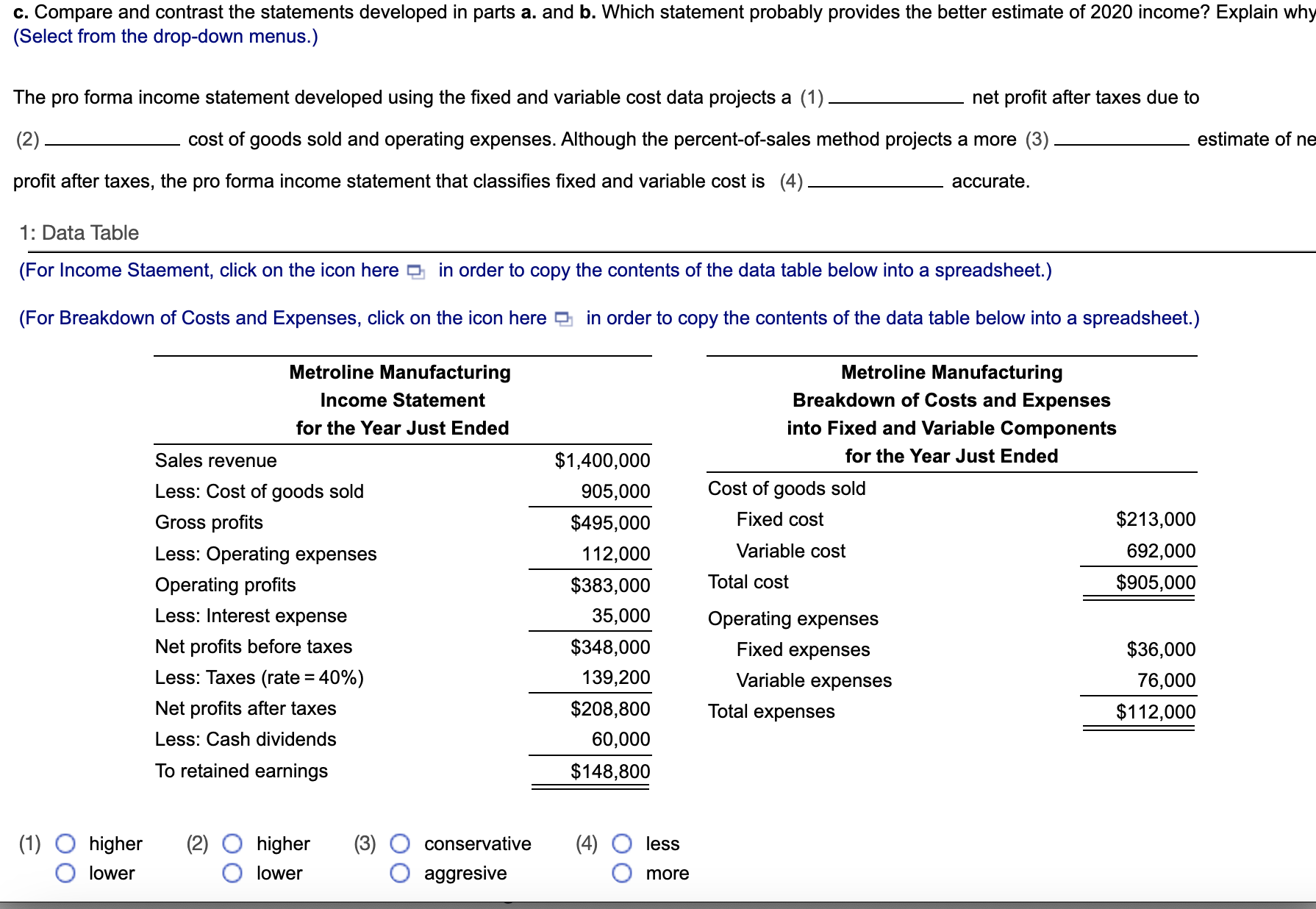 c. Compare and contrast the statements developed in | Chegg.com