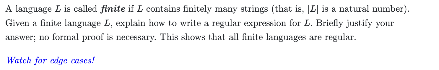 Solved A language \\( L \\) is called finite if \\( L \\) | Chegg.com