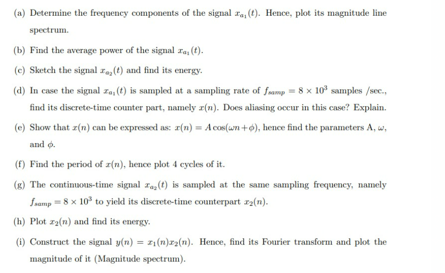 Solved (2) Consider the following two continuous-time | Chegg.com