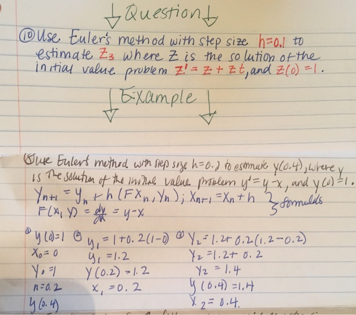 Solved Use Euler's method with step size h = 0.1 to | Chegg.com