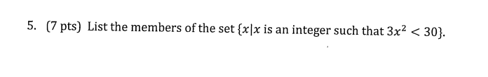 Solved 5. (7 pts) List the members of the set {x∣x is an | Chegg.com Solved 5. (7 pts) List the members of the set {x∣x is an | Chegg.com