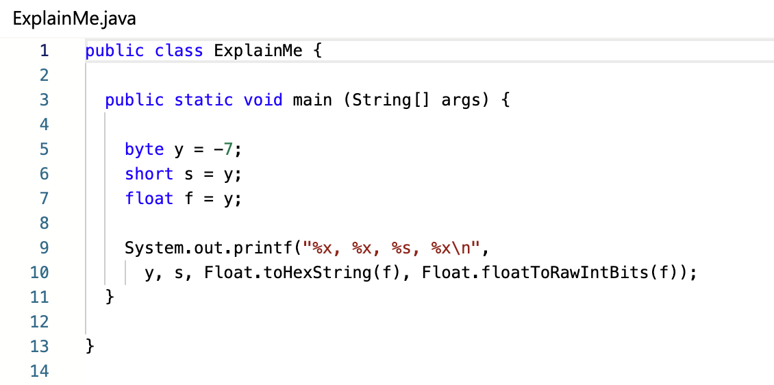 Solved 2. We have provided you with the ExplainMe.java file | Chegg.com