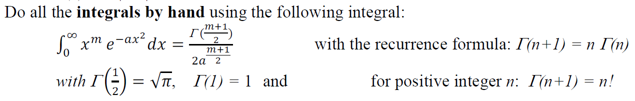 Solved Problem 2: Do all integration by hand using the | Chegg.com