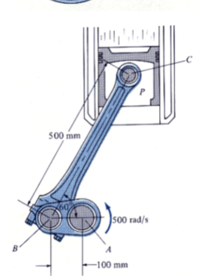 Solved Determine the acceleration of the piston P in the | Chegg.com